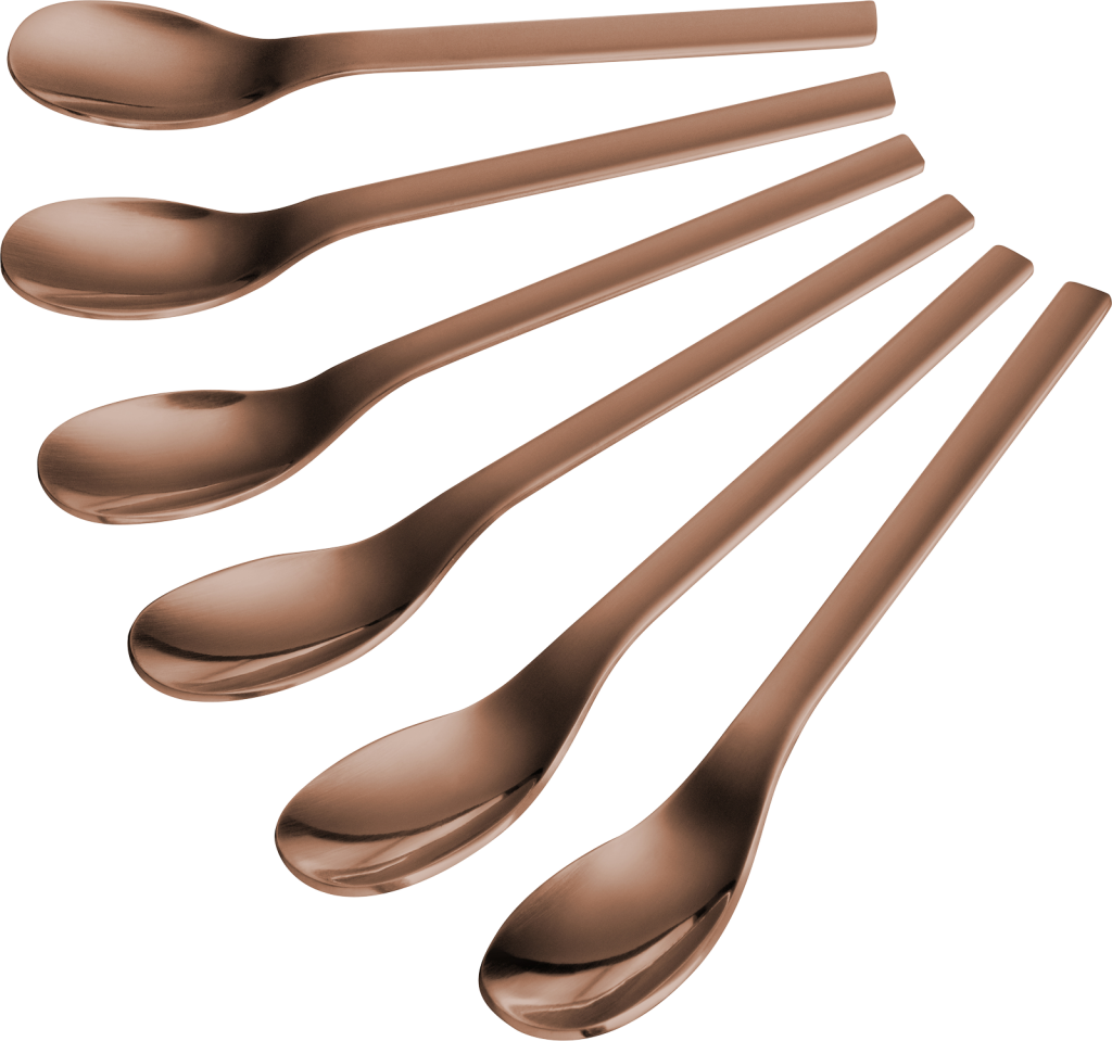 Carl Mertens - Mano 6 Piece Espresso Spoon Set Copper - The Potlok