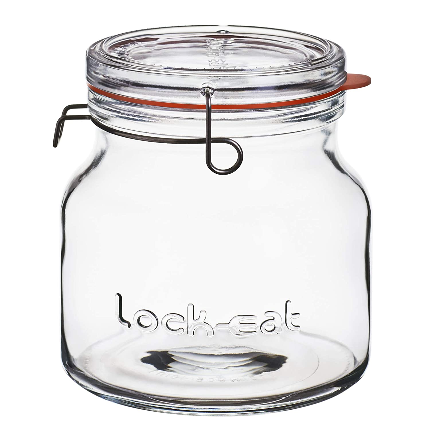 Luigi Bormioli - Lock Eat Glassware Jar, Clear - The Potlok