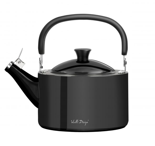 Vialli - 1.5l kettle with a whistle, polished graphite - The Potlok