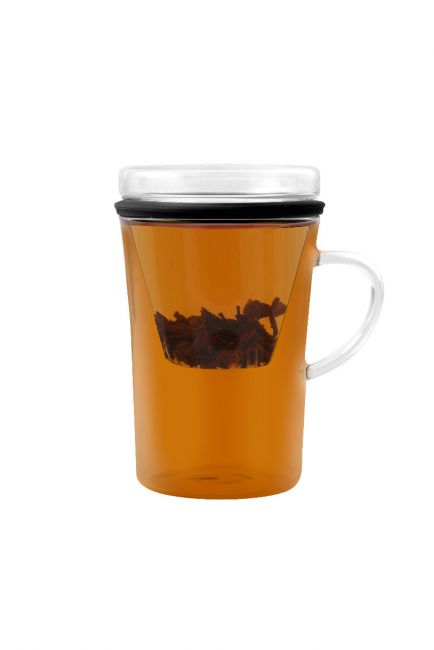 Vialli - Cup with tea fuser black - The Potlok